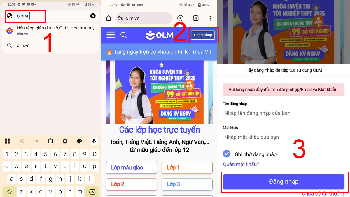 OLM.vn đăng nhập hệ thống: Hướng dẫn chi tiết nhất